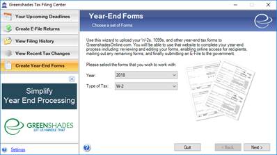 Greenshades Year-End Forms